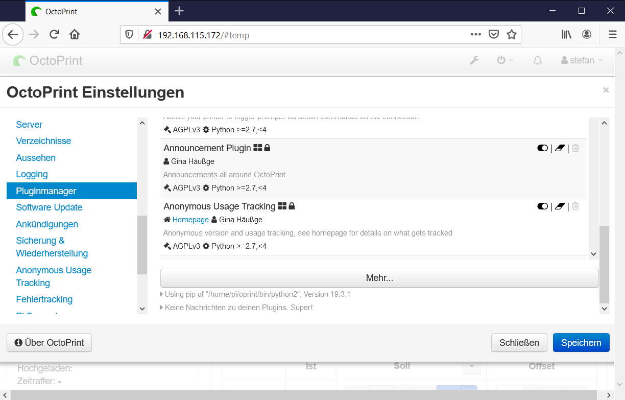 OctoPi – Linuxzwerg ganz groß